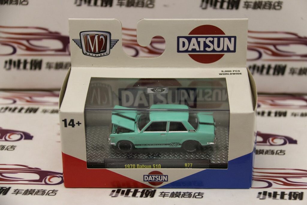 M2 Machines 1:64, литой автомобиль, модель машинки(1970 Datsun 510)