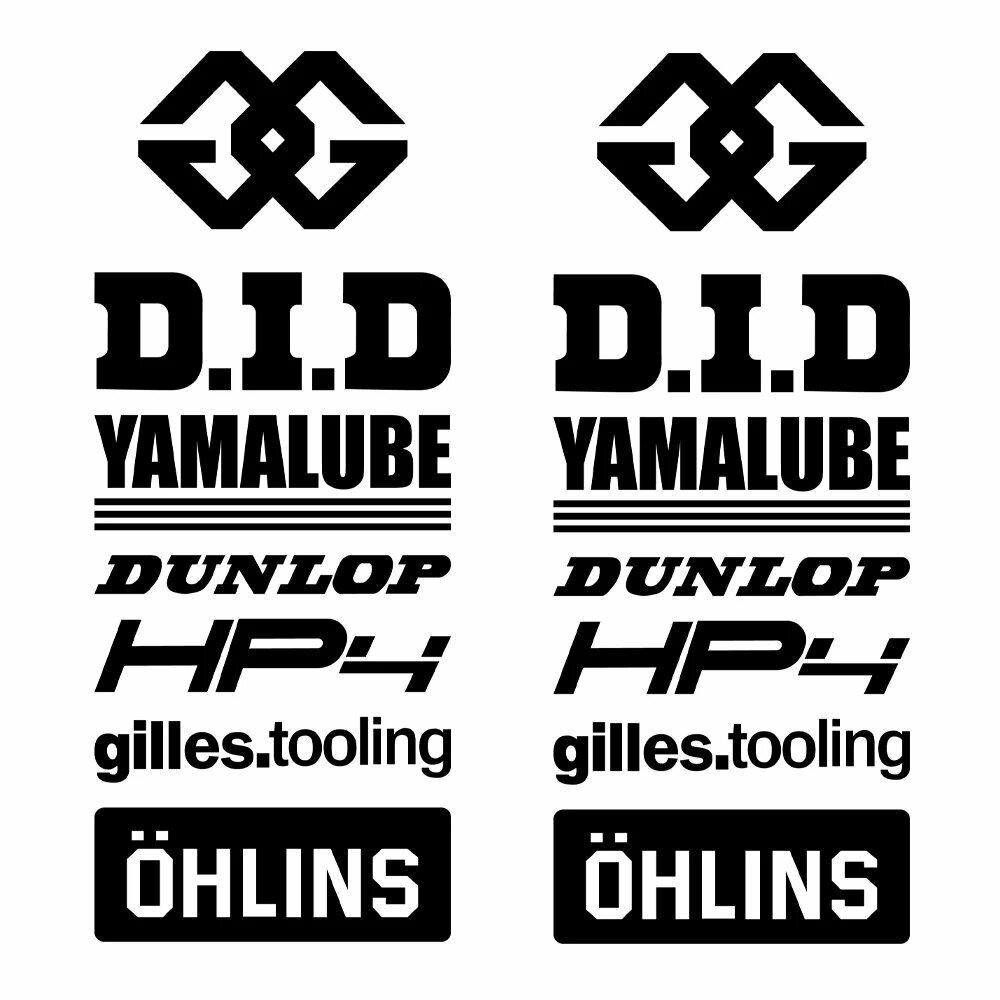 Светоотражающие/лазерные радужные наклейки для гонок на мотоциклах для мото, кузов, 2 SET Black