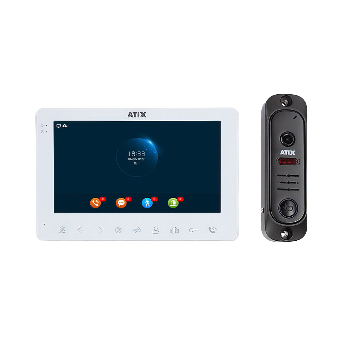 Комплект видеодомофона Atix AT-I-K711C/T White