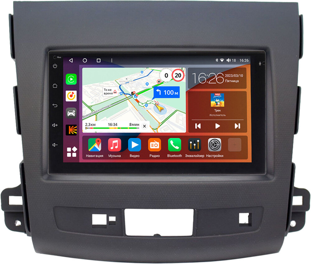 Штатная магнитола Citroen C-Crosser 2007-2013 Canbox Logic-i3 5720-RP-MMOTBN-84 Android 11 (4G-SIM, 4/64, DSP, QLed, 360)