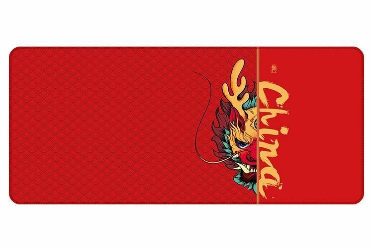 Коврики для мыши D.K. CREATIVE WORKSHOP с опорой под запястье, красные, Chinese Dragon