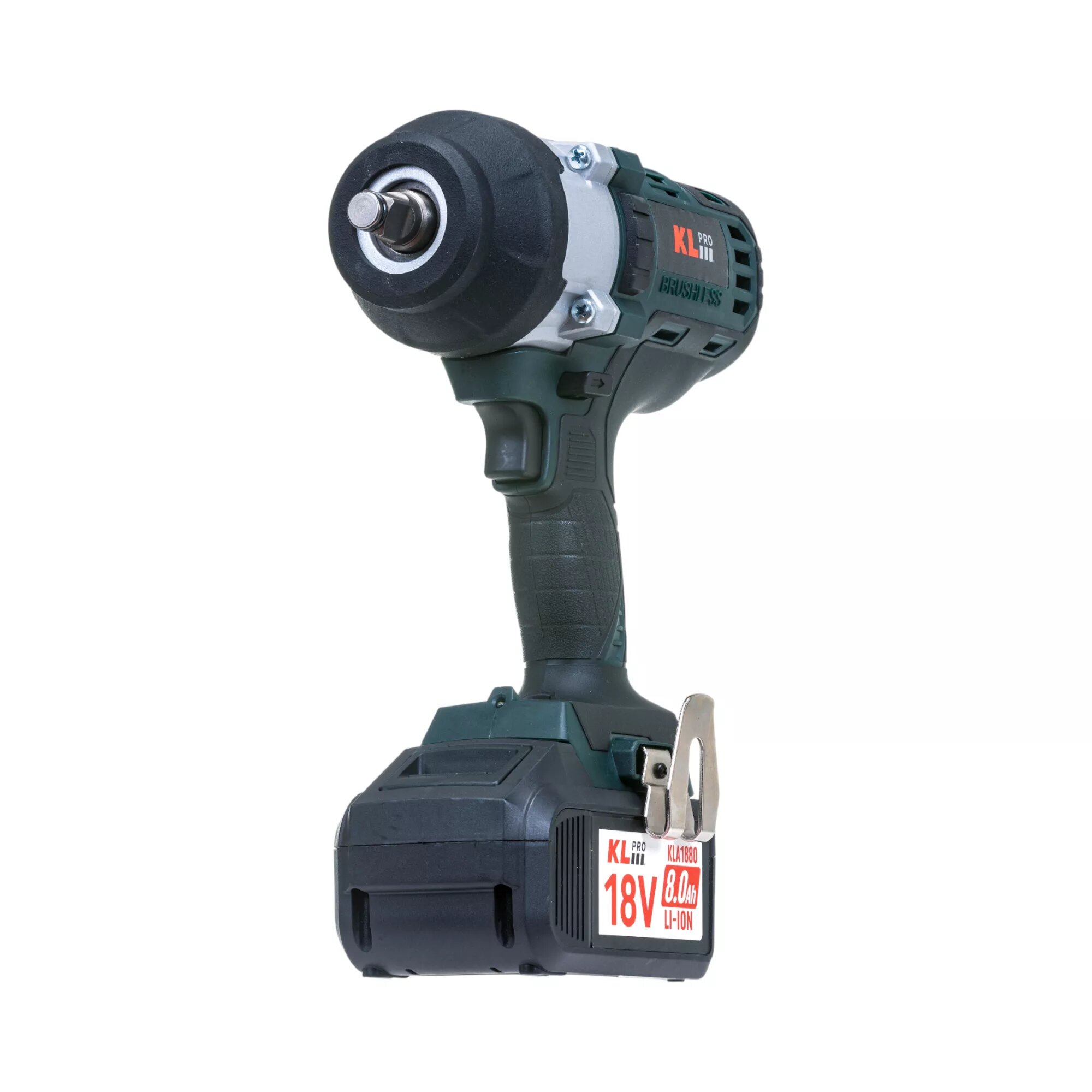 Профессиональный бесщеточный гайковерт аккумуляторный KLPRO KLSS18BHX-80 (18В, Li-ion-2шт, 8.0Ач, 800Нм, З/У, в кейсе)