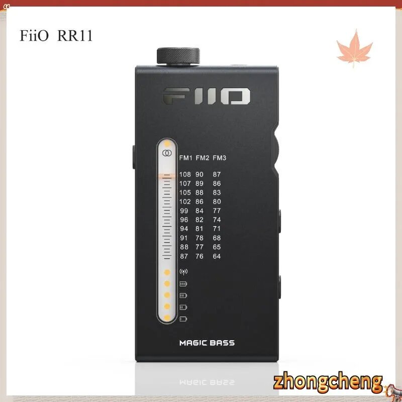 FiiO RR11 Портативный HiFi FM-радиоприемник с аналоговой настройкой PVR, улучшенными басами, объемным звуком 3D, полным охватом диапазона 64-108 МГц