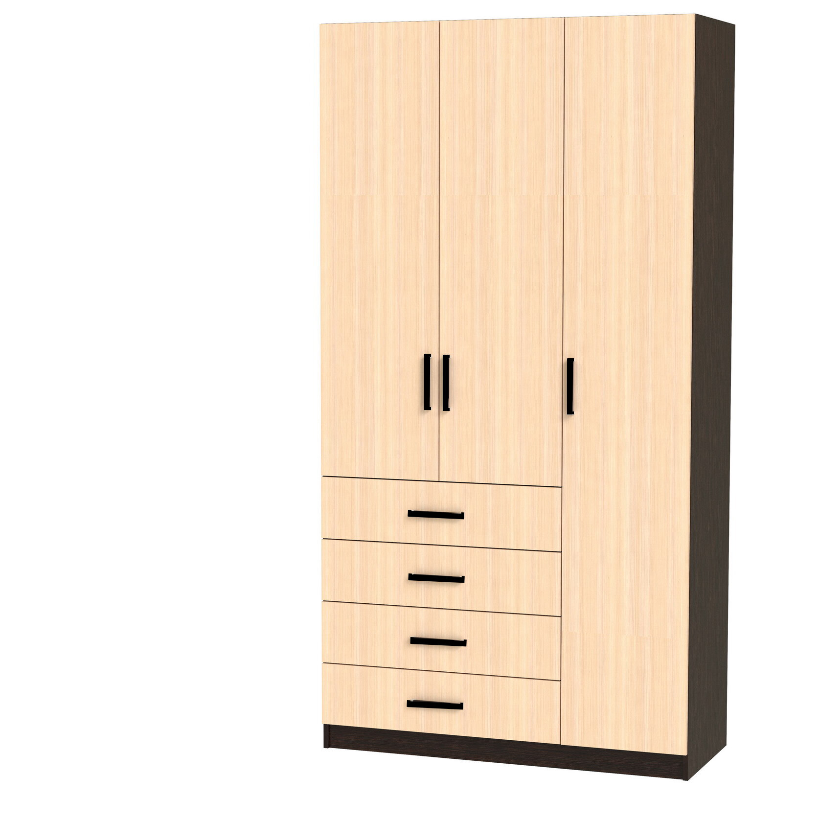 Шкаф-пенал для одежды Феникс М-9 120/210/52 Венге/Дуб молочный