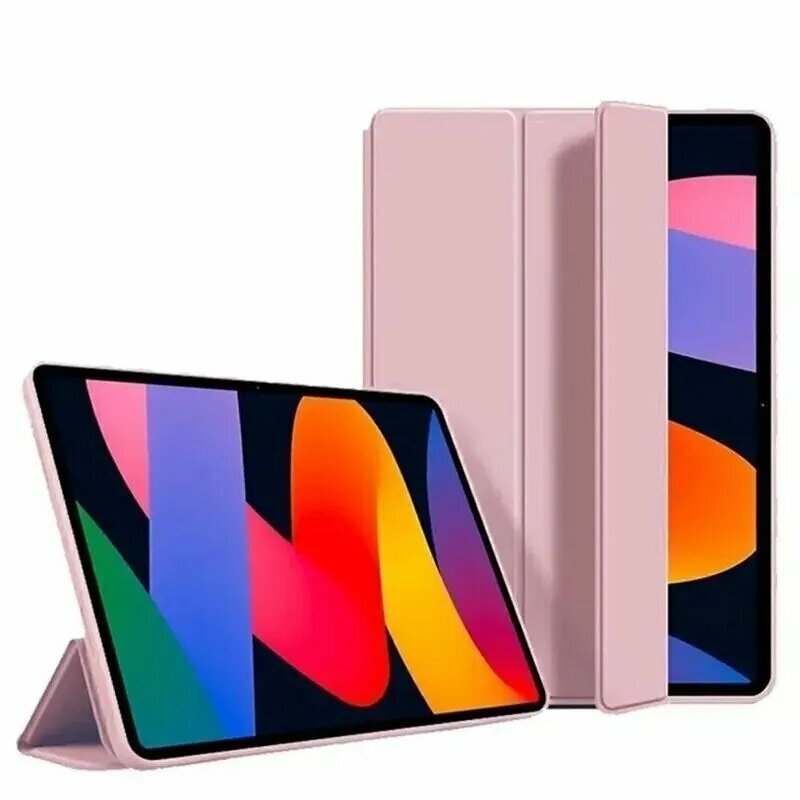Силиконовый чехол для планшета Redmi Pad SE 11.0 на магнитах, Розовый
