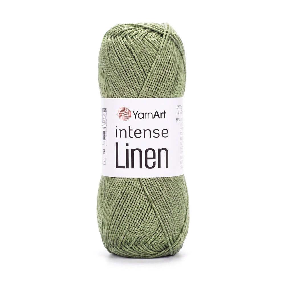 Пряжа для вязания YarnArt Intense Linen 4121 полынь 50 гр/175 м 45% лён, 55% вискоза