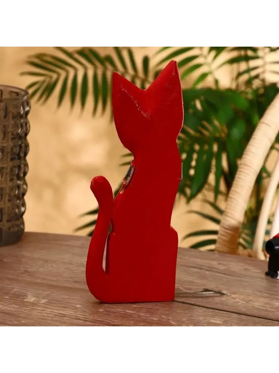 Декоративная кошка из дерева 30 см