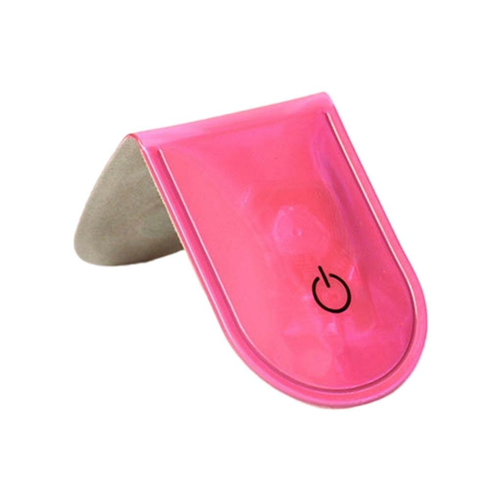 Светодиодный фонарик-клипса с подсветкой для спорта на открытом воздухе, Розовый