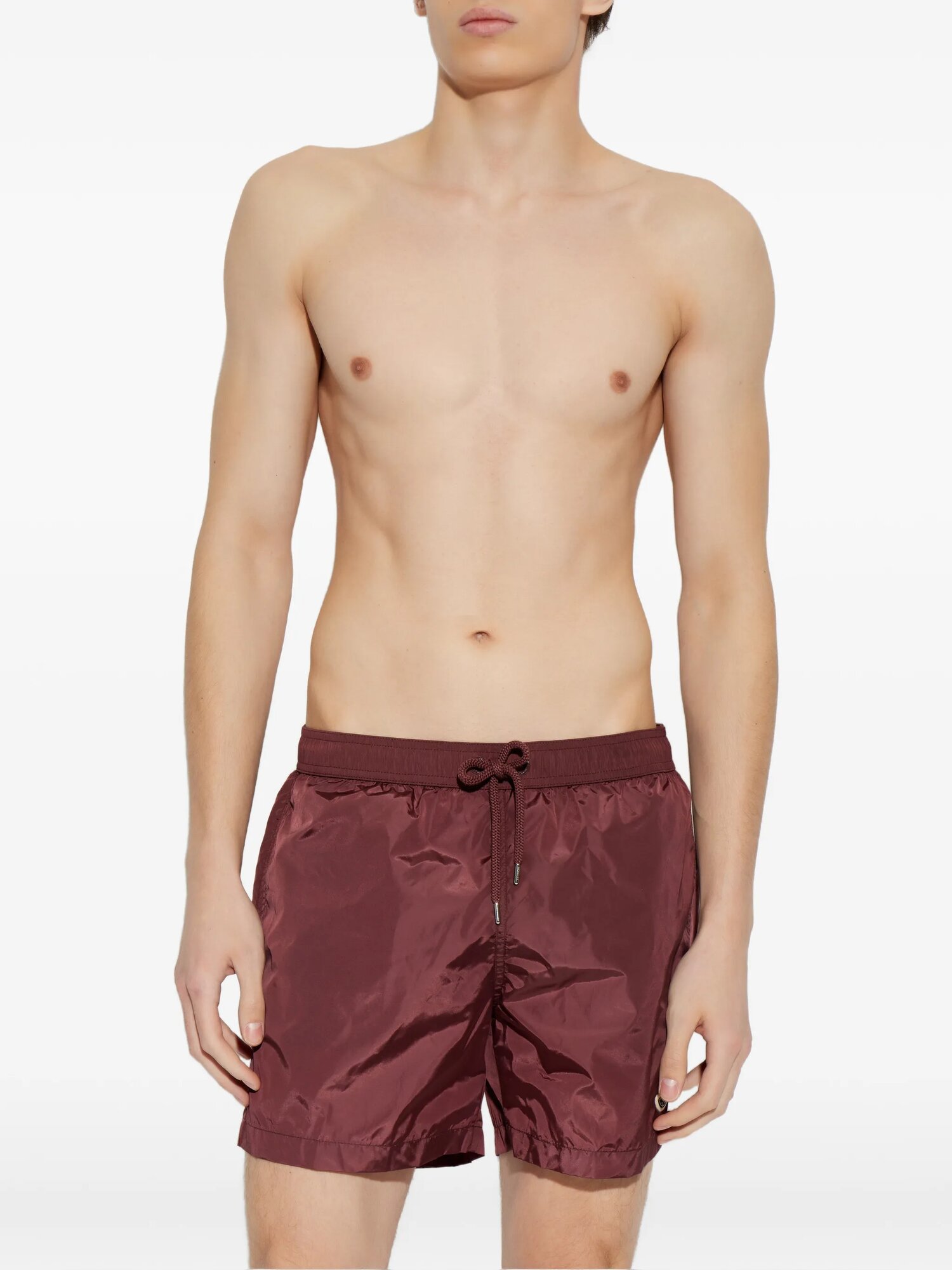 Шорты для плавания Moncler Drawstring logo patch swim shorts, размер L, red — фото 1