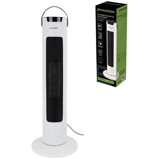 Тепловентилятор колонный Noname BRASSON BTH-26GR керамический, 2000 Вт, 61 см, сенсор, 3 режима