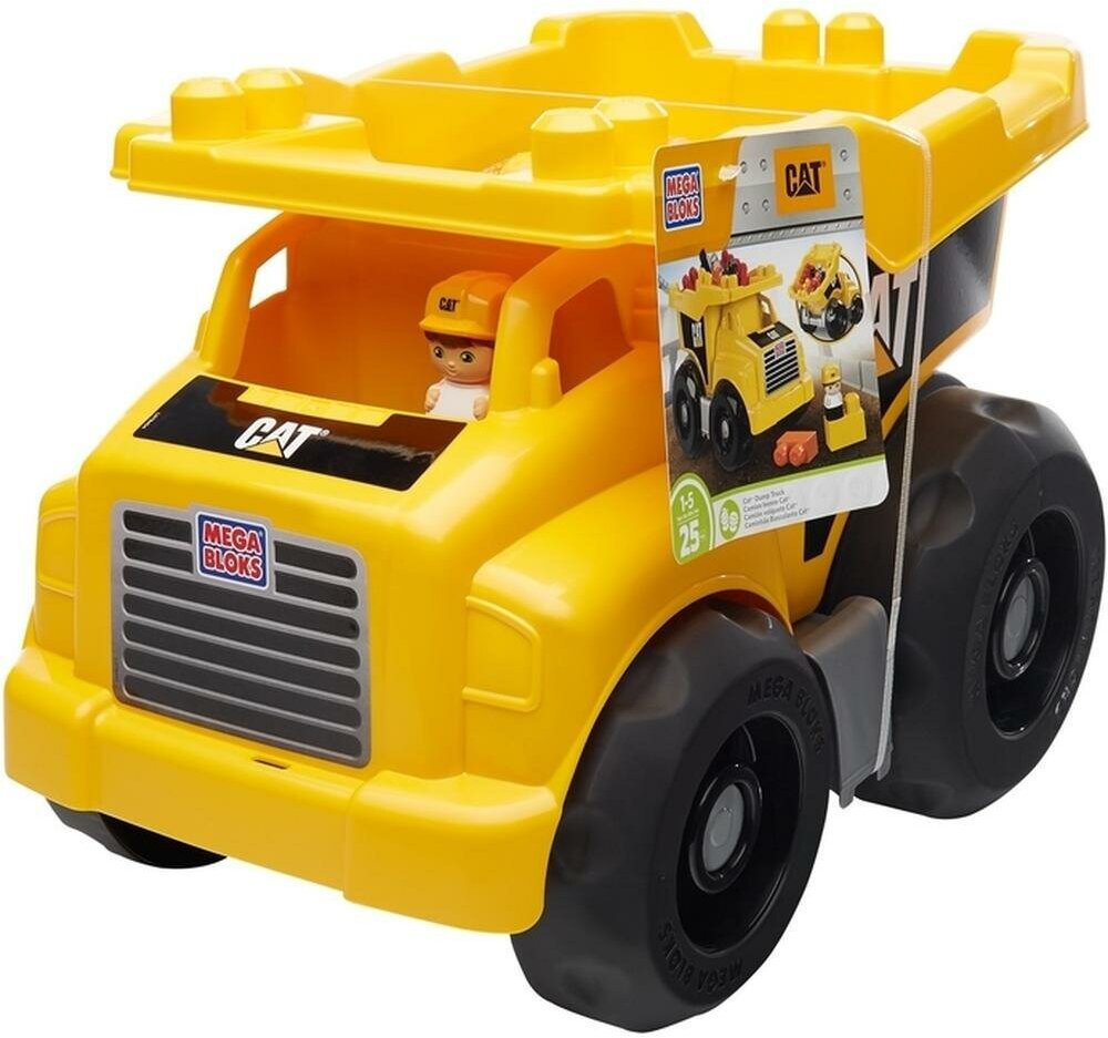 Конструктор Mattel "Mega Bloks", большой самосвал "Катерпиллар", для мальчиков, от 1 года, 25 деталей, DCJ86