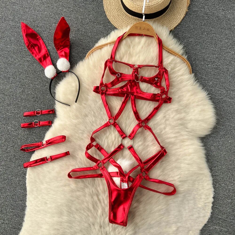 Женский Сексуальный Рождественский Красный Топ-боди С Лоскутным Узором, Красный, S, QD104-Red