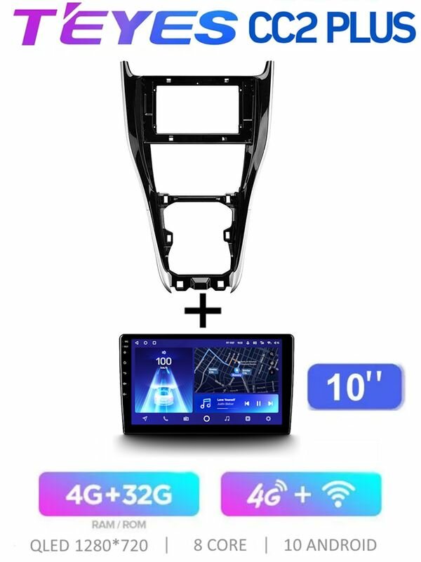 Магнитола 10" Teyes CC2 Plus 4/32 Gb для Toyota Harrier XU60 2013-2020