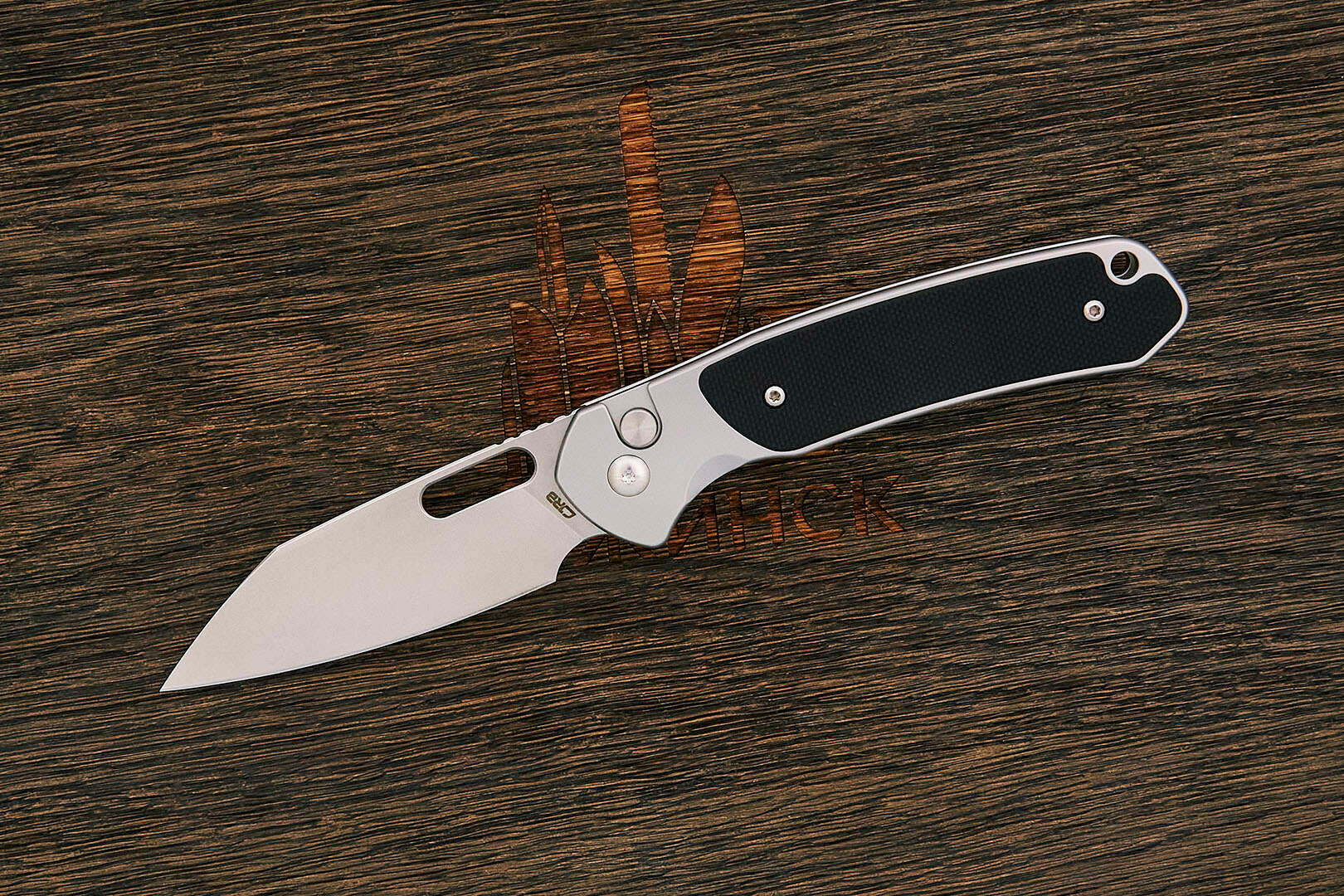 Нож складной CJRB Pyrite, клинок 79мм, сталь AR-RPM9, рукоять комбинированный: G10, сталь