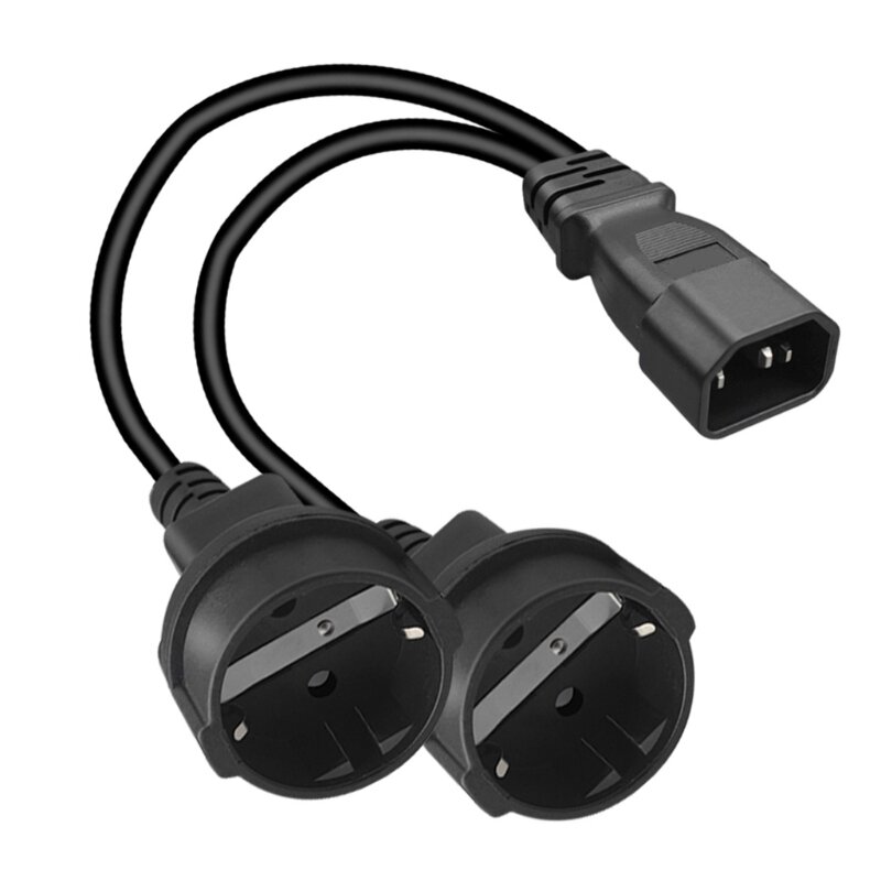 Адаптер питания Преобразователь IEC320 C14 в европейскую Розетку Стандарта ЕС 4,8 ММ 0,32 М для Путешествий и домашнего использования