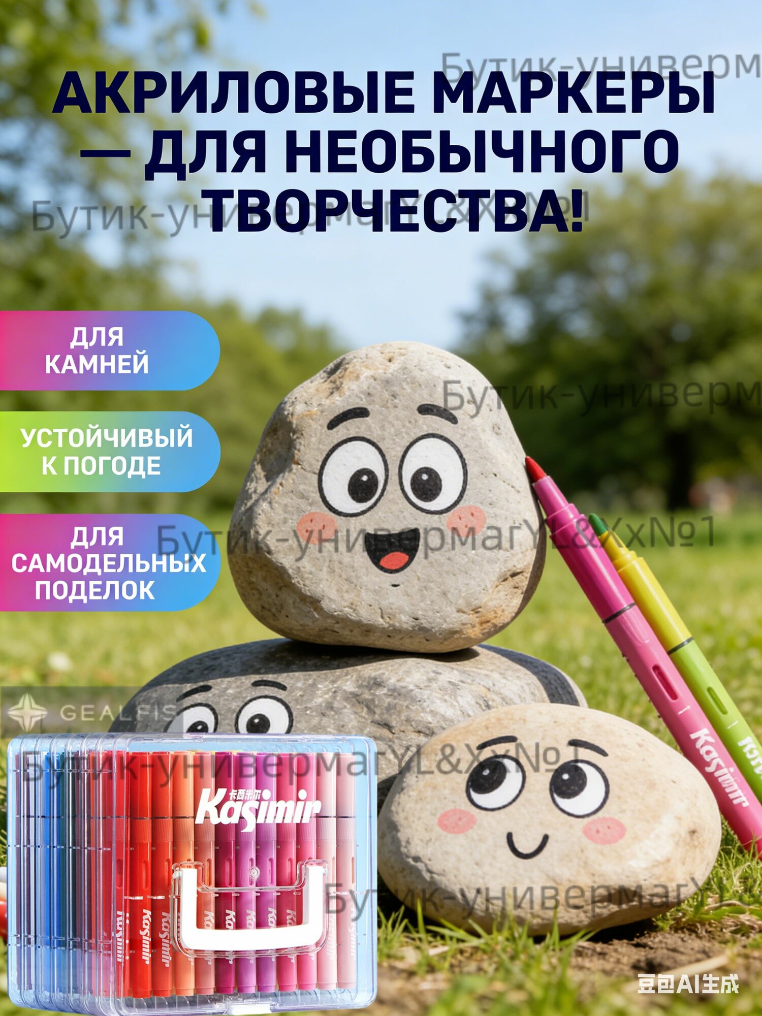 Набор маркеров Акриловый, толщина: 1 мм, 84 шт. для граффити, для декорирования