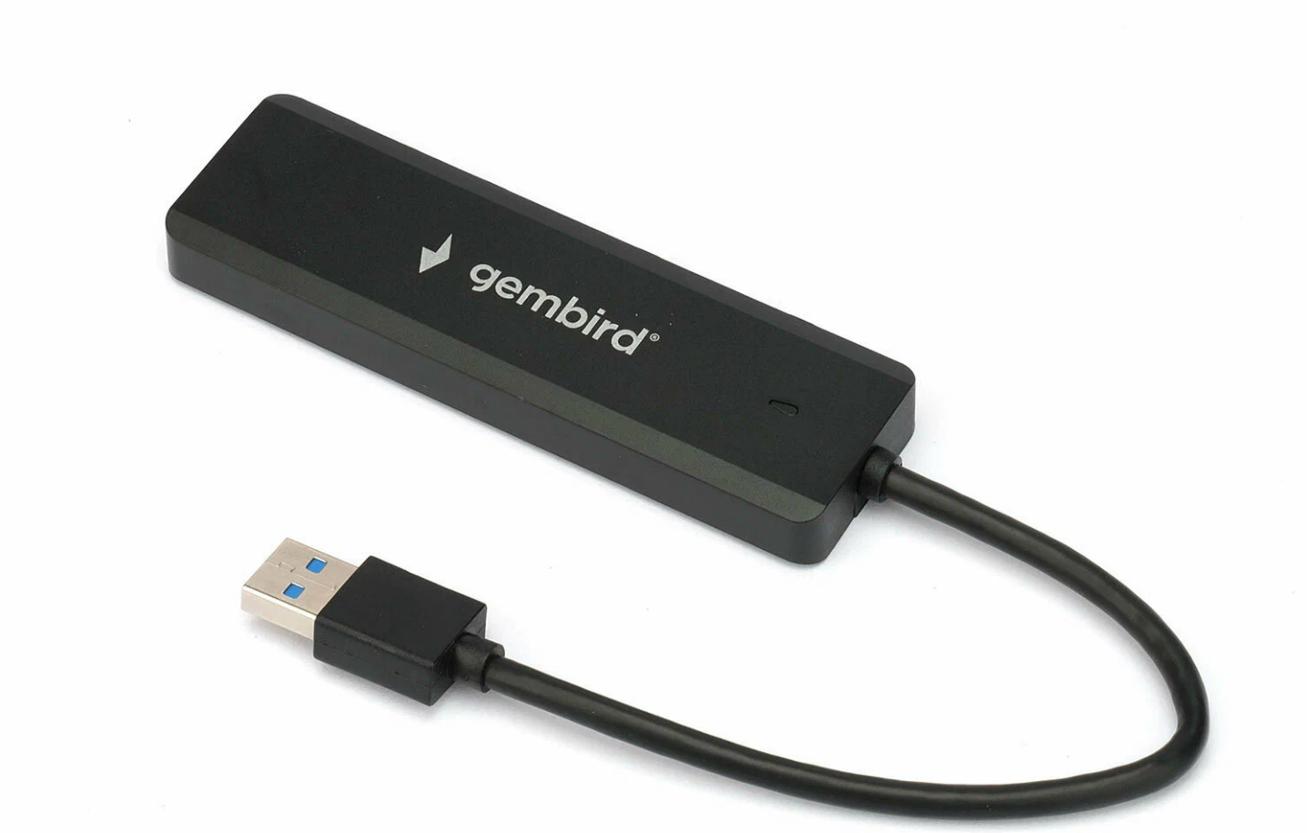 Разветвитель Gembird UHB-C414, 4 порта USB Type-A, порт Type-C, кабель 19 см, черный