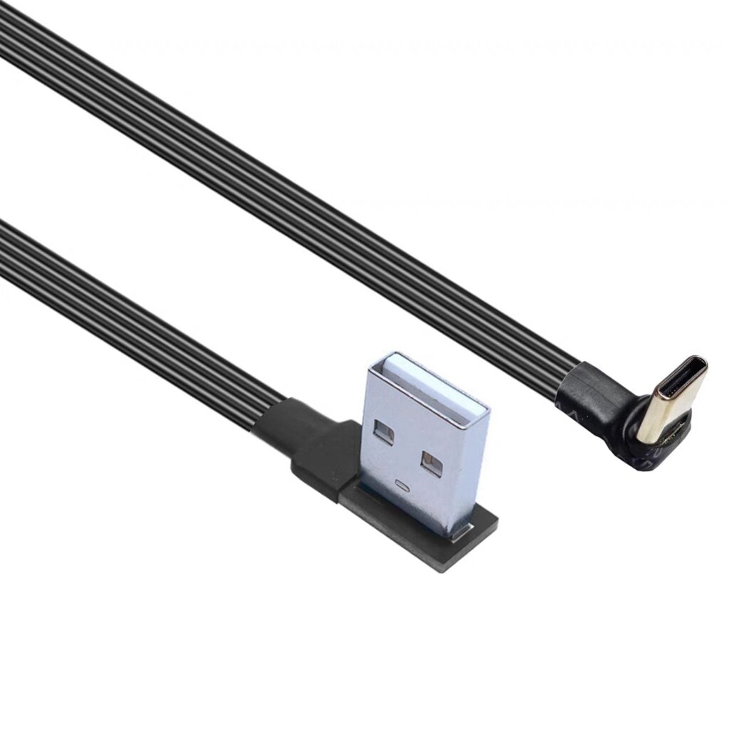 Верхний и нижний отводы с разъемами типа c (комплект термоусадочных трубок) кабель-30 см-USB левый отвод