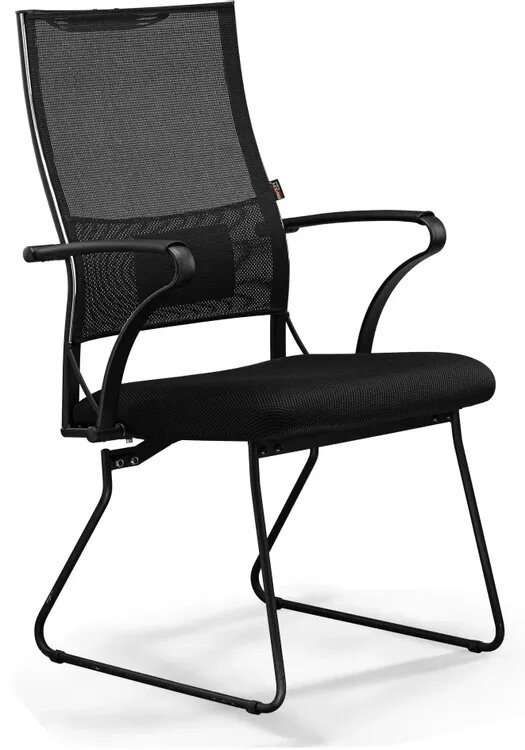 Z509397568 / Кресло метта Sit Air-180 B2-290K/F58, на полозьях, сетка, 1шт. в комплекте черный/черны