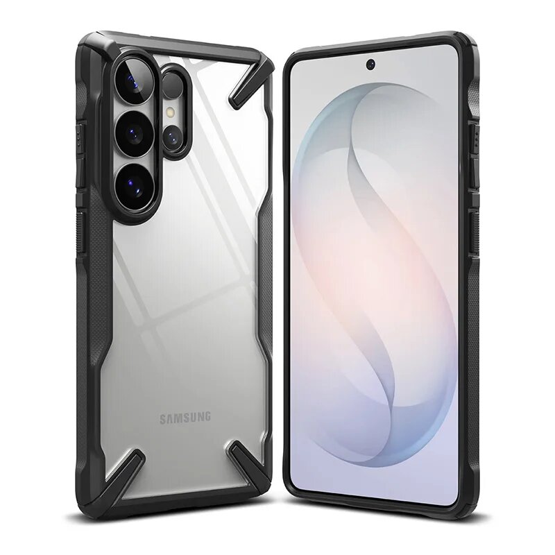 Чехол Ringke Fusion-X, совместимый с Samsung Galaxy S26 Ultra, прозрачный, с Black for S26 Ultra