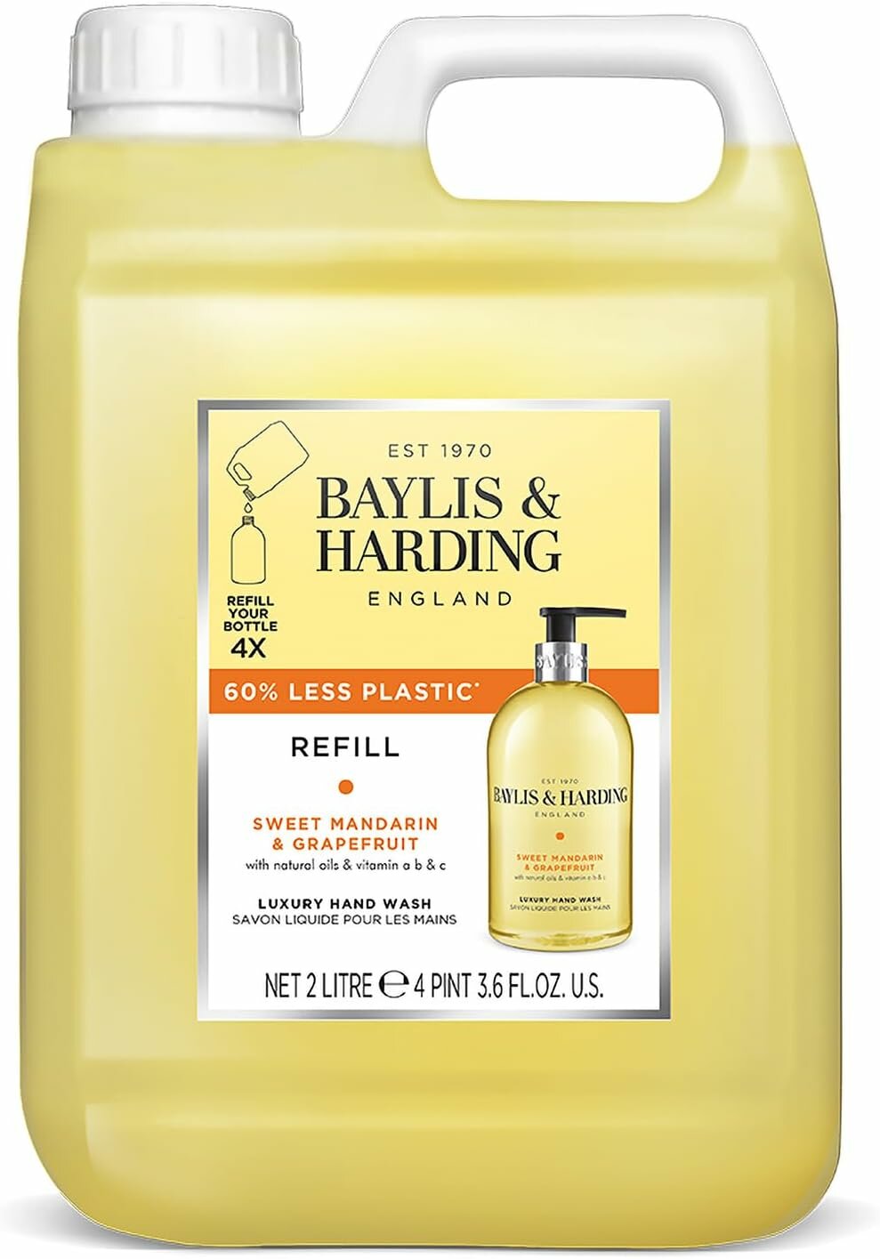Baylis & Harding - Sweet Mandarin & Grapefruit Hand Wash Жидкое мыло для рук Refill 2000 мл
