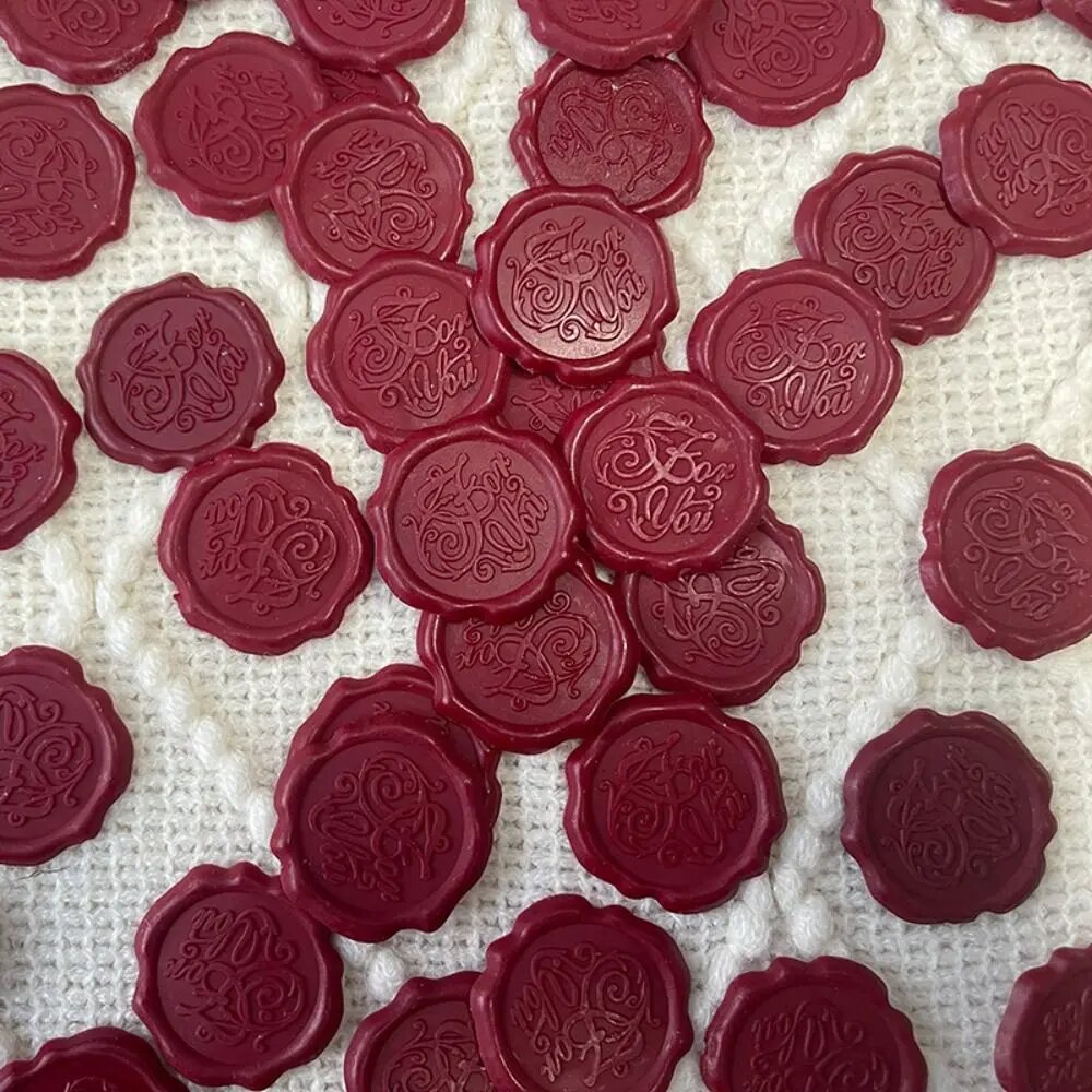 Круглые восковые печати "Dar You" red 20pcs