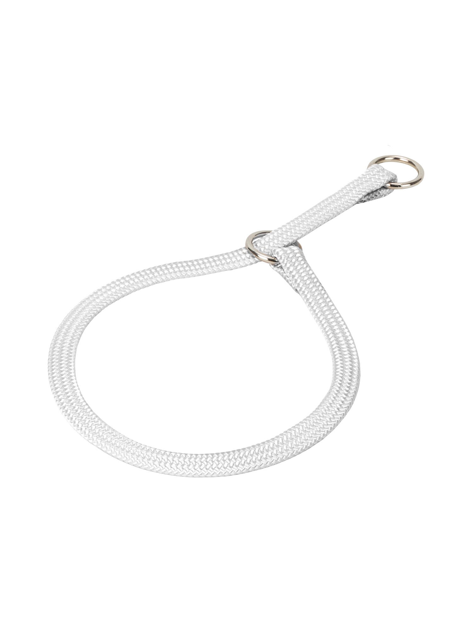 Ошейник для собак ZooOne, удавка с 2-я кольцами, 7 мм, 30 см, белый, 76-0870