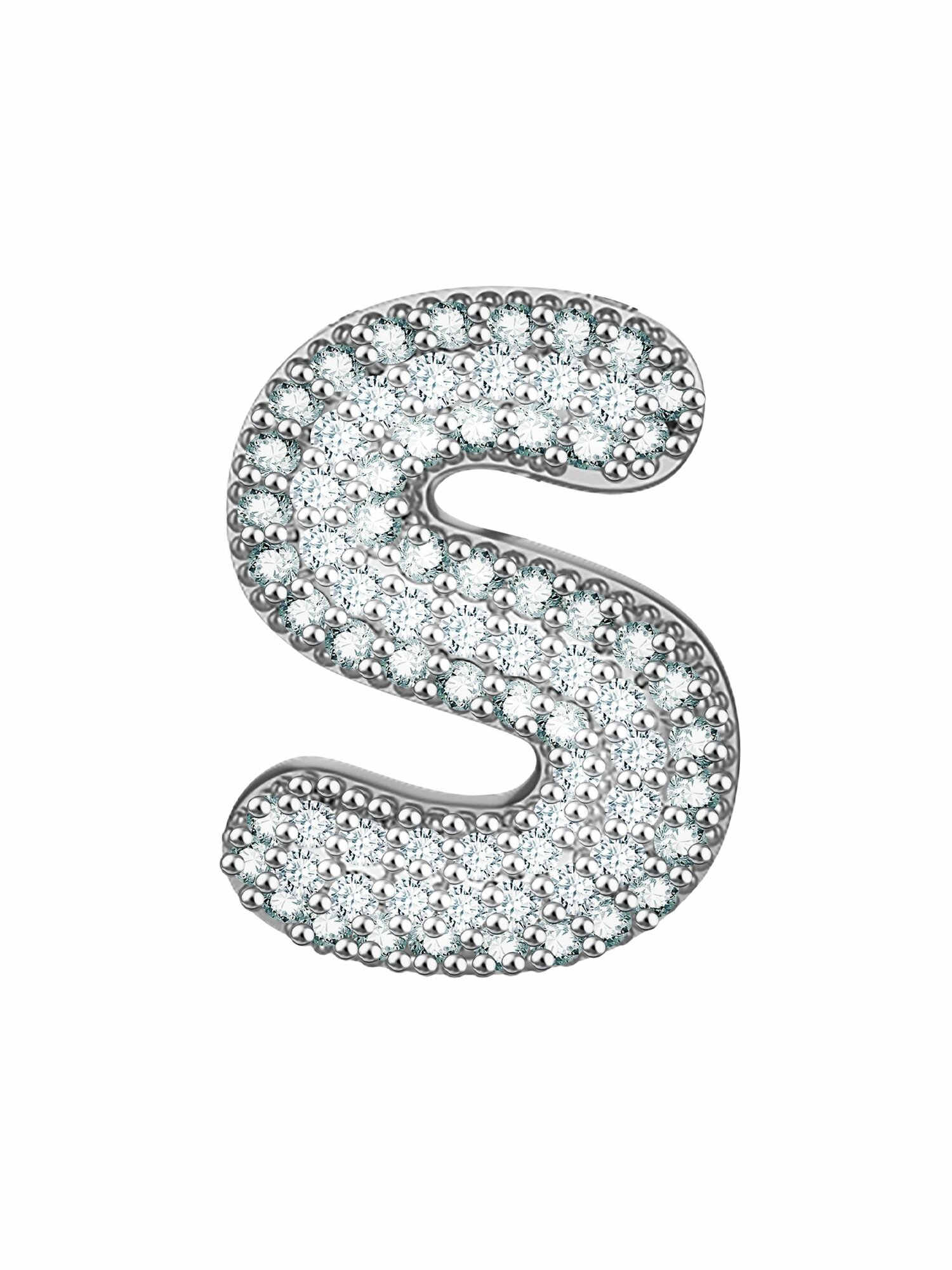 Подвеска, серебро, 925 проба, родирование, фианит