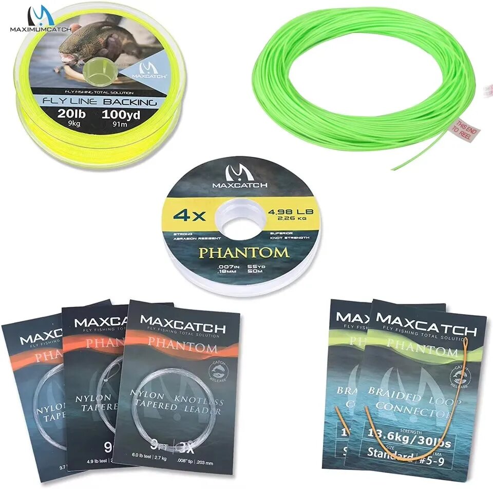 Maximumcatch WF6F Зеленая леска для нахлыста 100ft