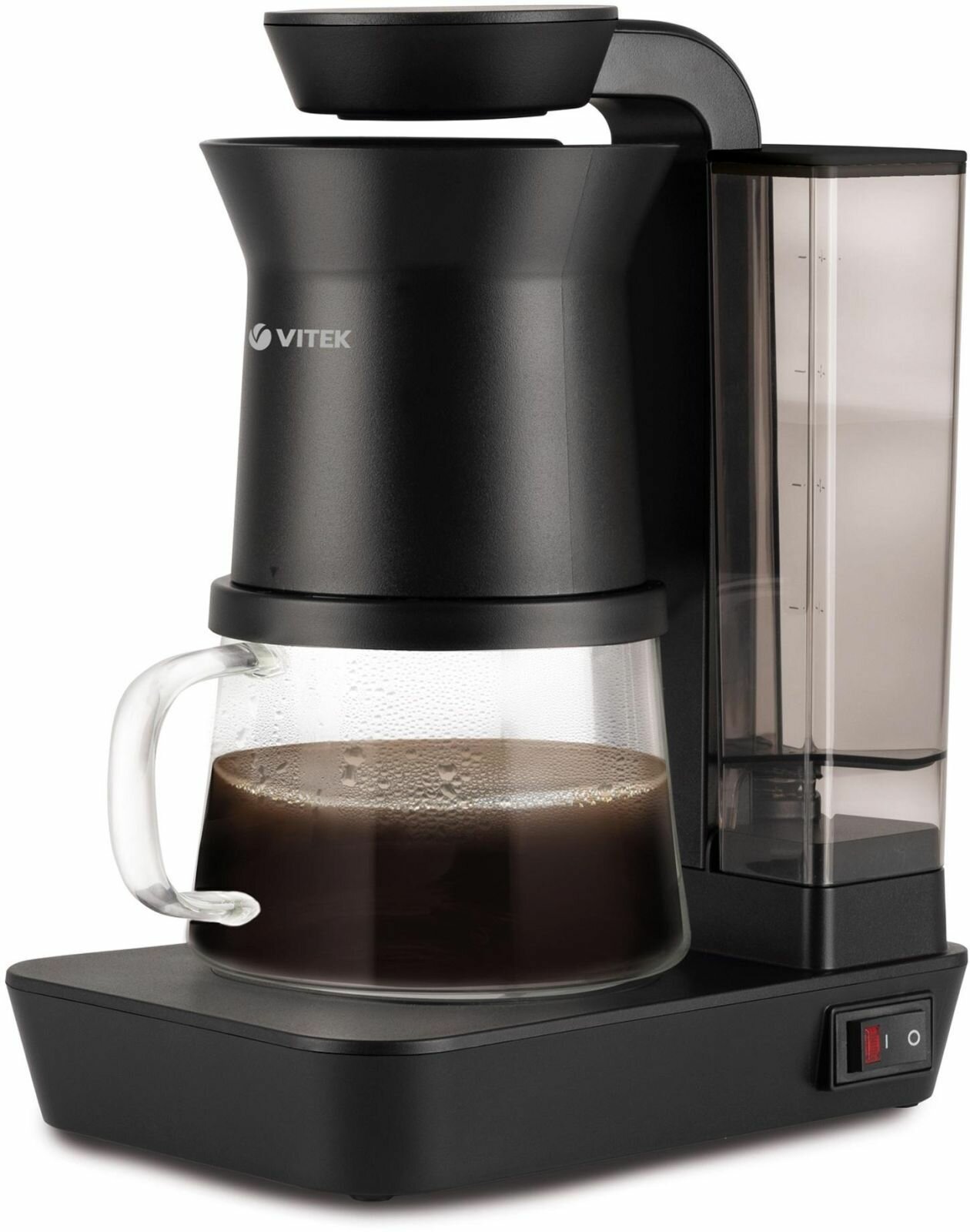 Кофеварка капельная Vitek Metropolis, 680 Вт, 0,54 л, стекло, пластик, черная (VT-8381)