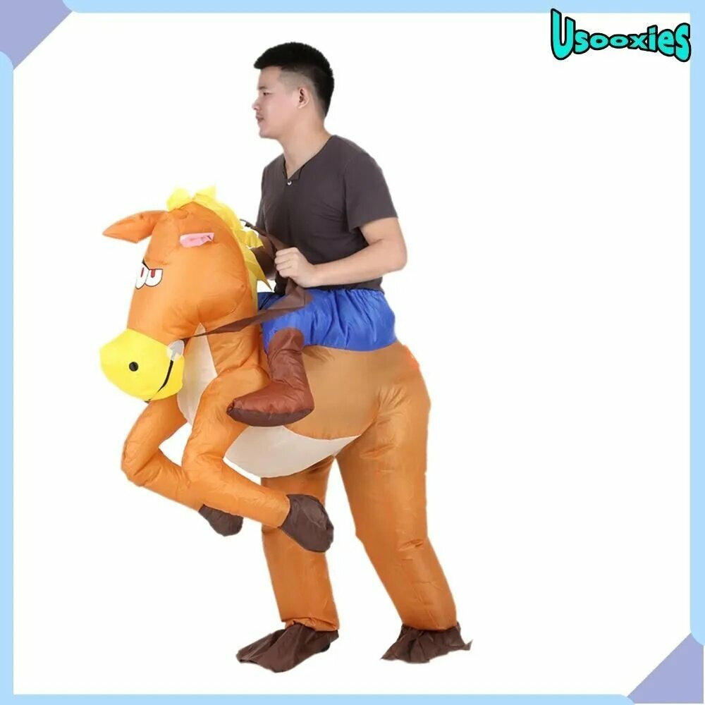 Надувной костюм ковбоя, с вентилятором, для праздников и карнавала