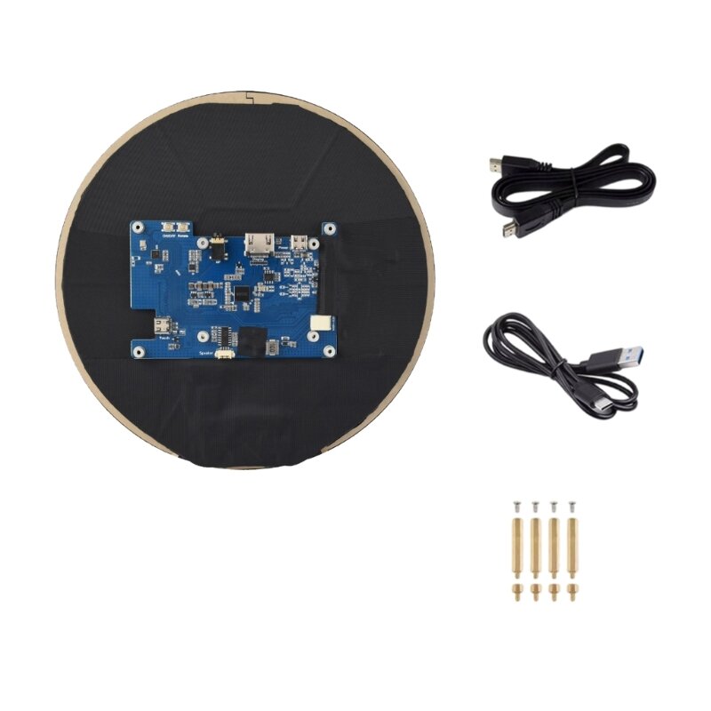 7-Дюймовая Круглая IPS ЖК-Панель С Интерфейсами HDTV, 10-Точечный Емкостный Сенсорный Дисплей Для Интеллектуальных Приборных Панелей Для Дома и Автомобиля