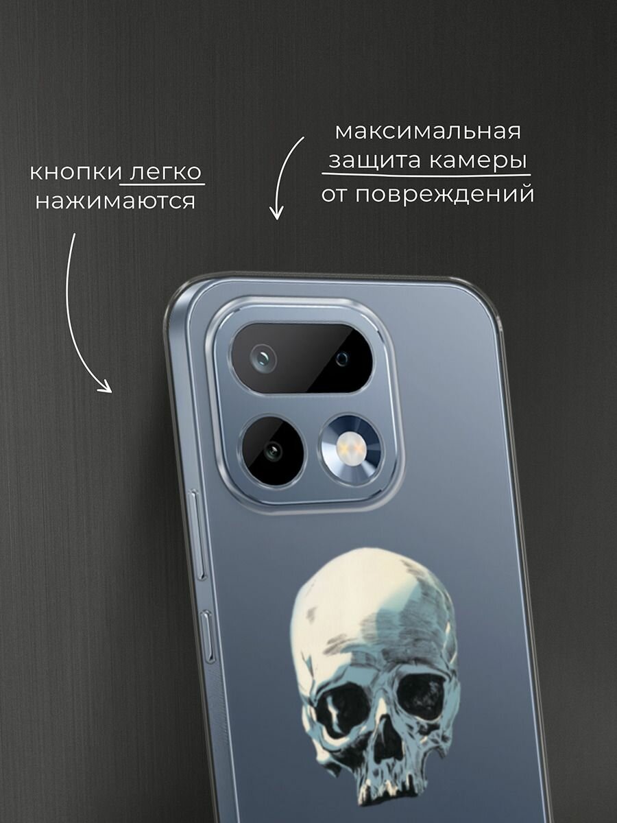 Чехол на Realme 16 Pro / Реалме 16 Про с принтом Гусар, прозрачный — фото 1