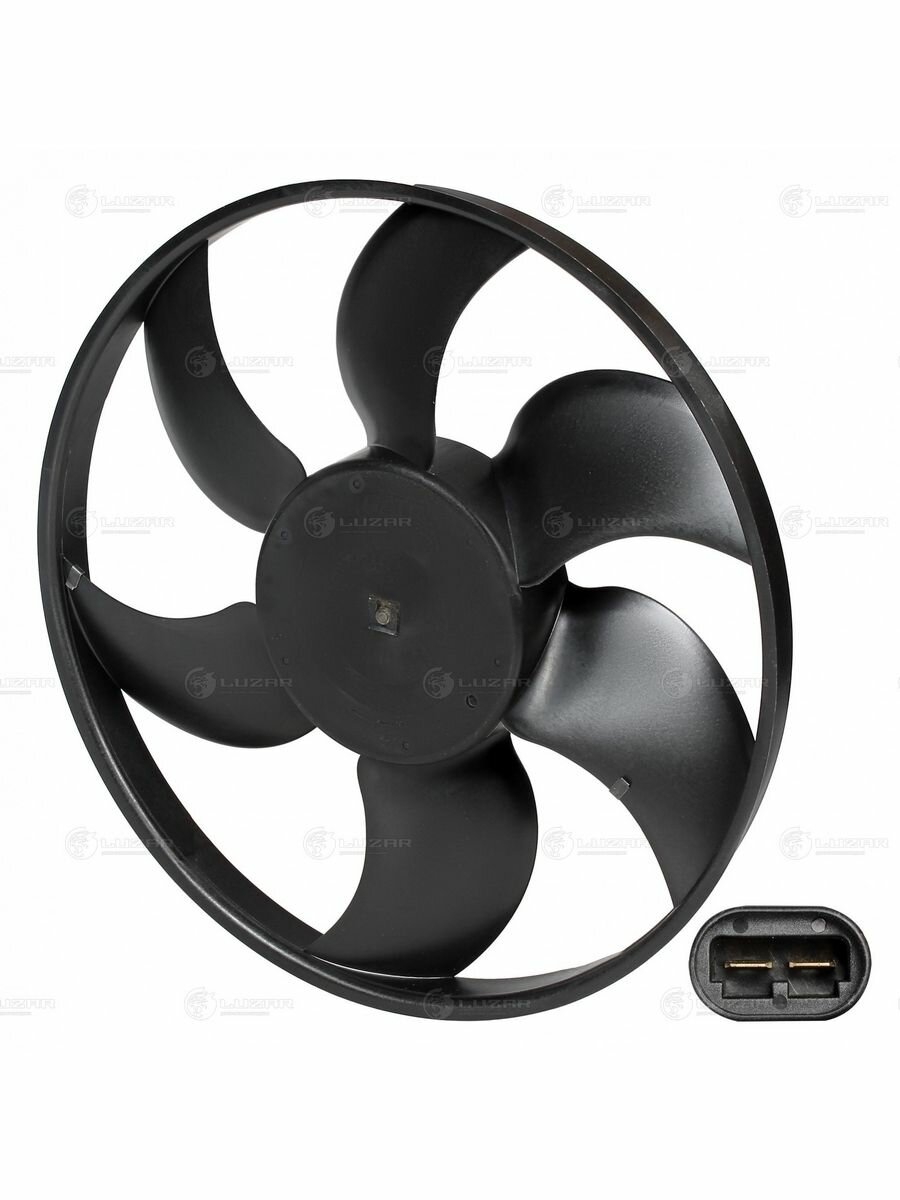 Электровентилятор охлаждения (без кожуха) LUZAR LFC0951 для а/м Лада Largus, Renault Logan / Рено