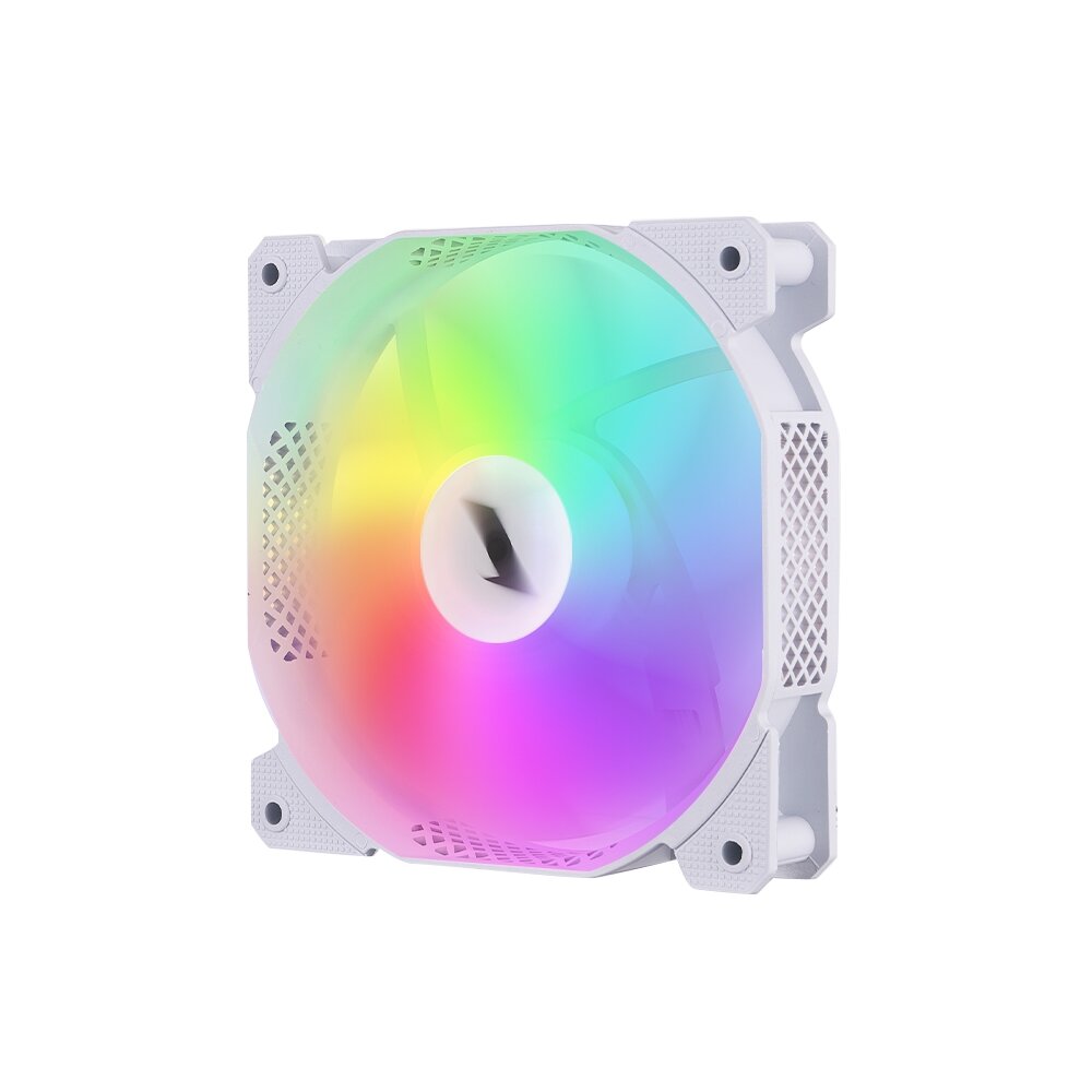 Вентилятор для корпуса 1STPLAYER F1R White / 120mm Reverse FRGB 3pin 12V 1100rpm 38.98cfm 21.97dBA