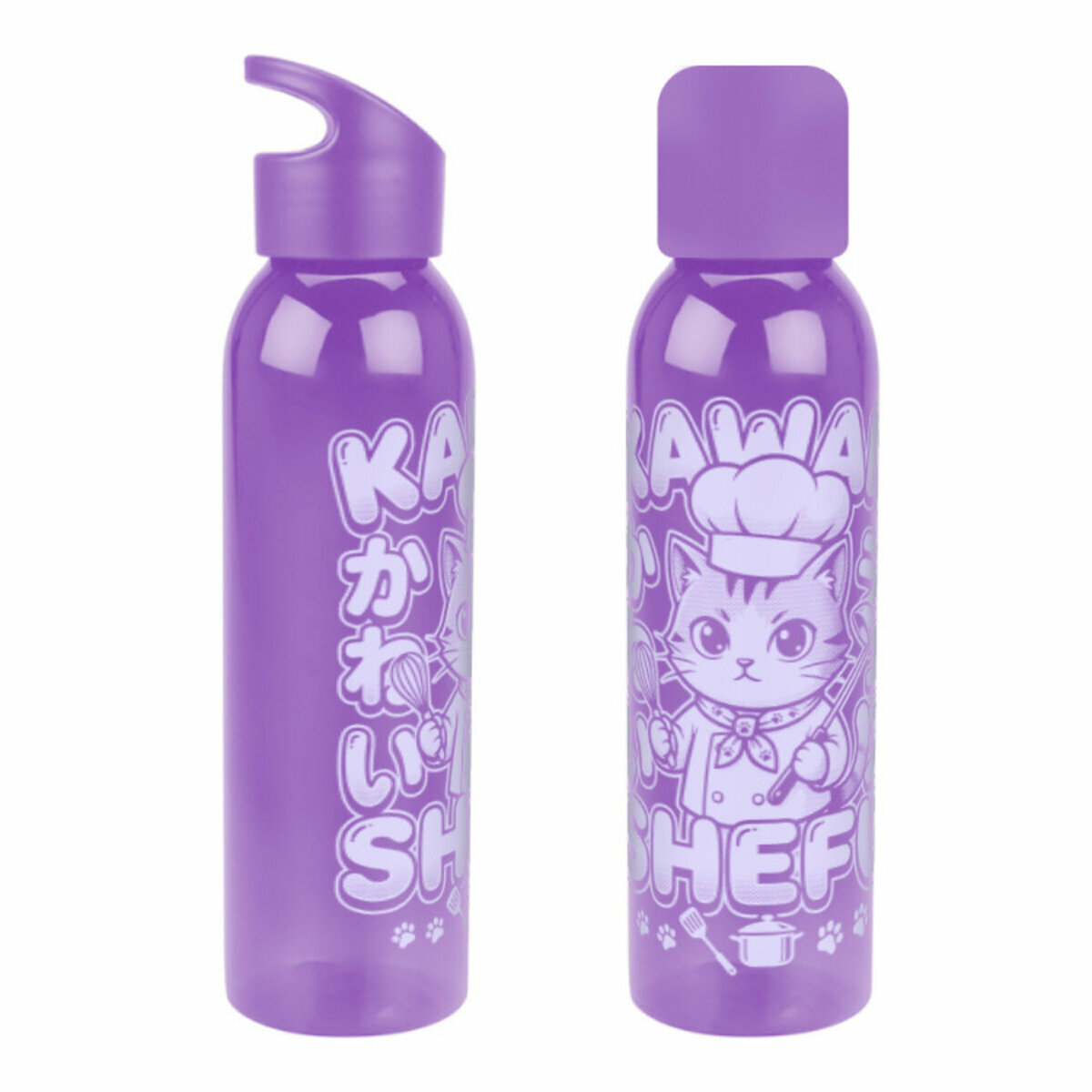 Бутылка для воды «kawaii shefu» (фиолетовый)