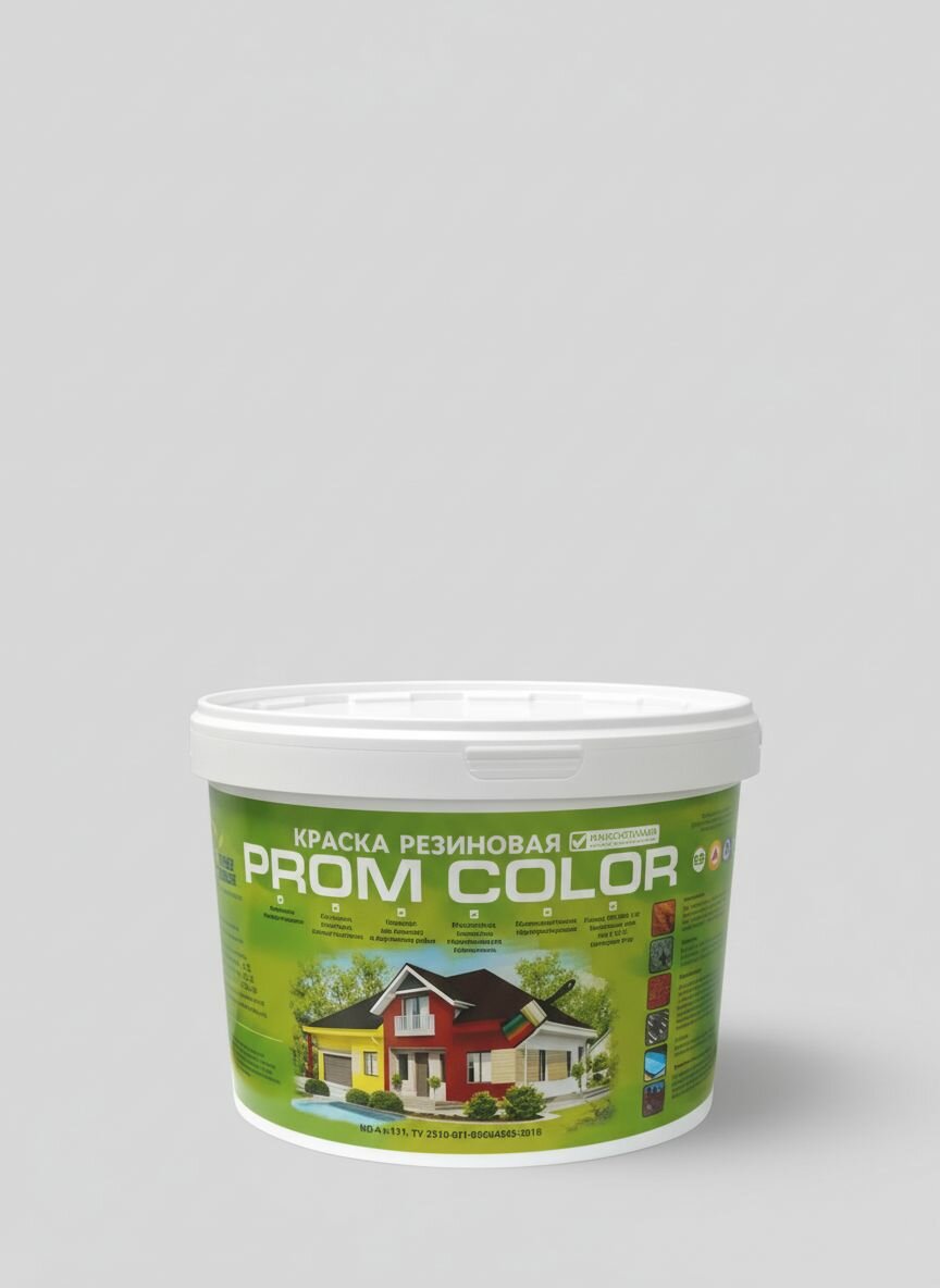 Краска резиновая цвет коричневый 12 кг PromColor