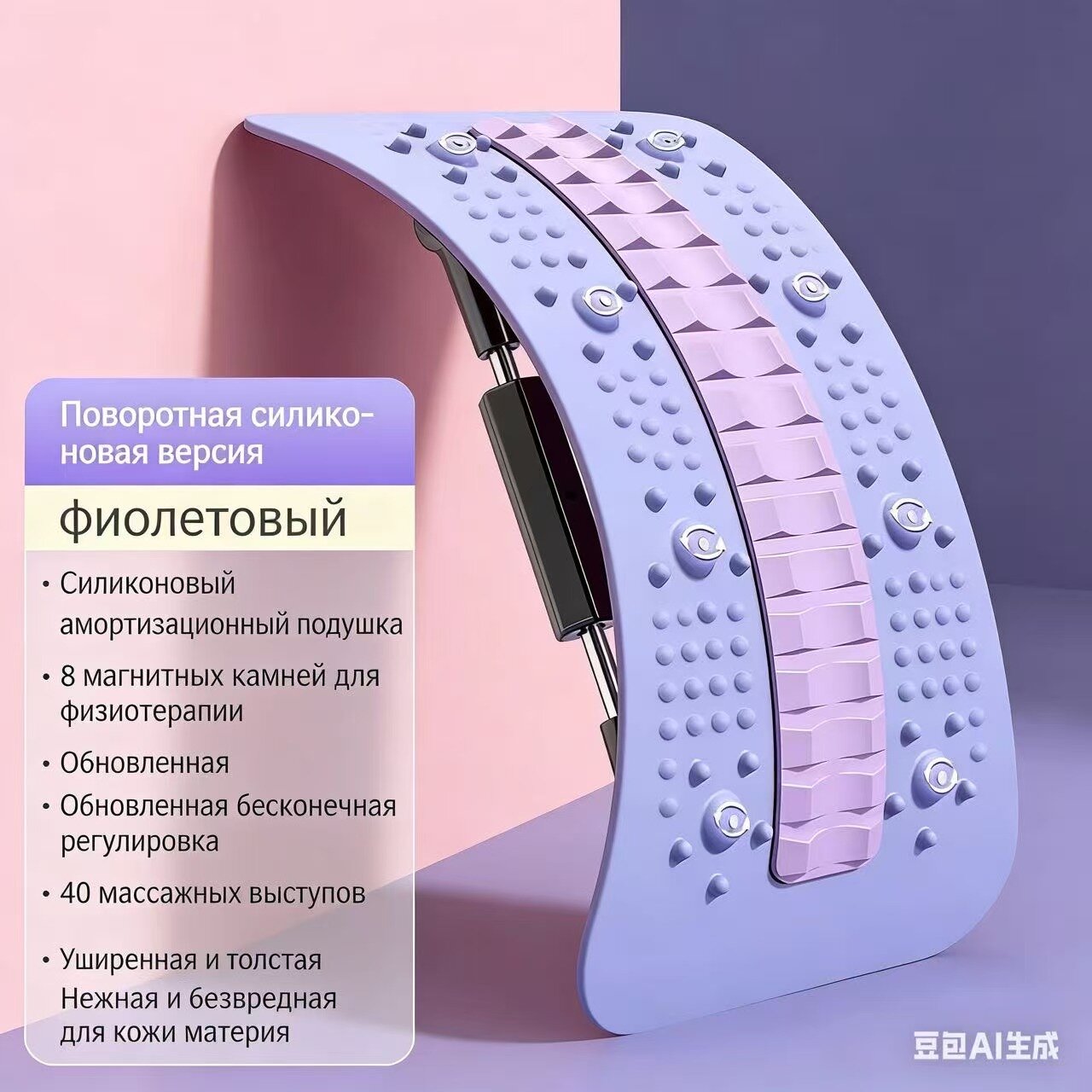 Тренажер для растяжки спины, мини тренажер для дома , Массажный мостик для растяжки поясницы ортопедический