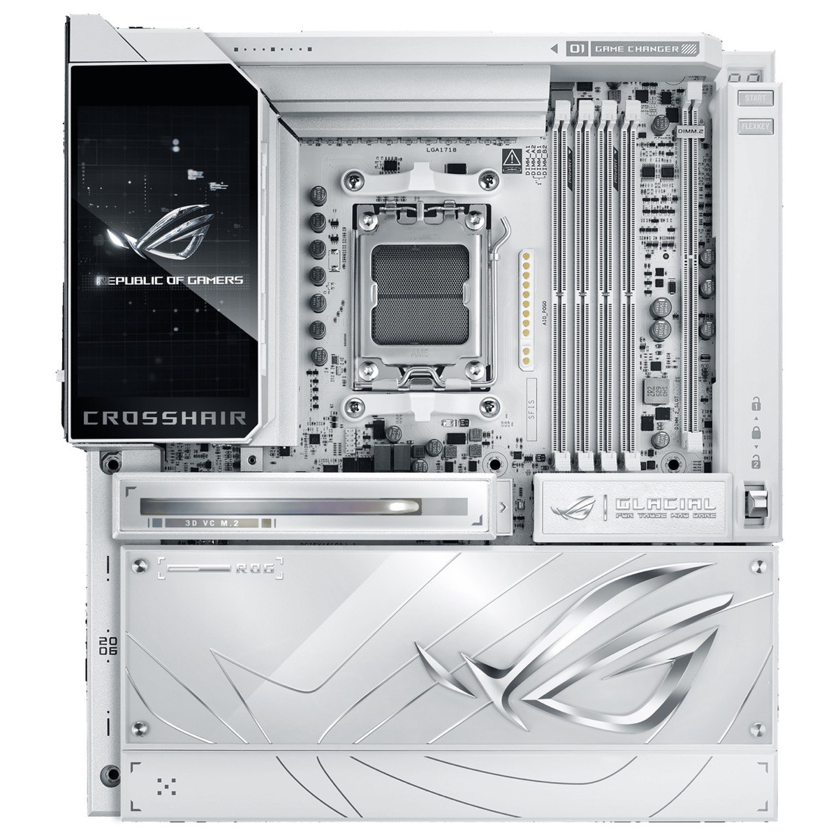 Материнская плата ASUS ROG CROSSHAIR X870E GLACIAL, AM5, AMD X870E, E-ATX, RTL (90MB1NQ0-M0EAY0)