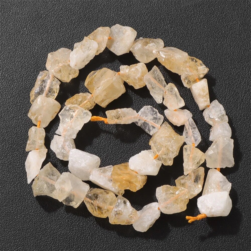 Натуральные бусины аметист, цитрин, флюорит 7-11 мм Белый, 7-11MM About 20CM, NO.13 Citrine