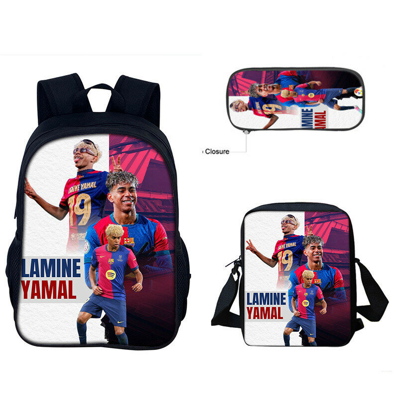Lamine yamal рюкзак школьный комплект с нейлоновым материалом для учеников и подростков желтый