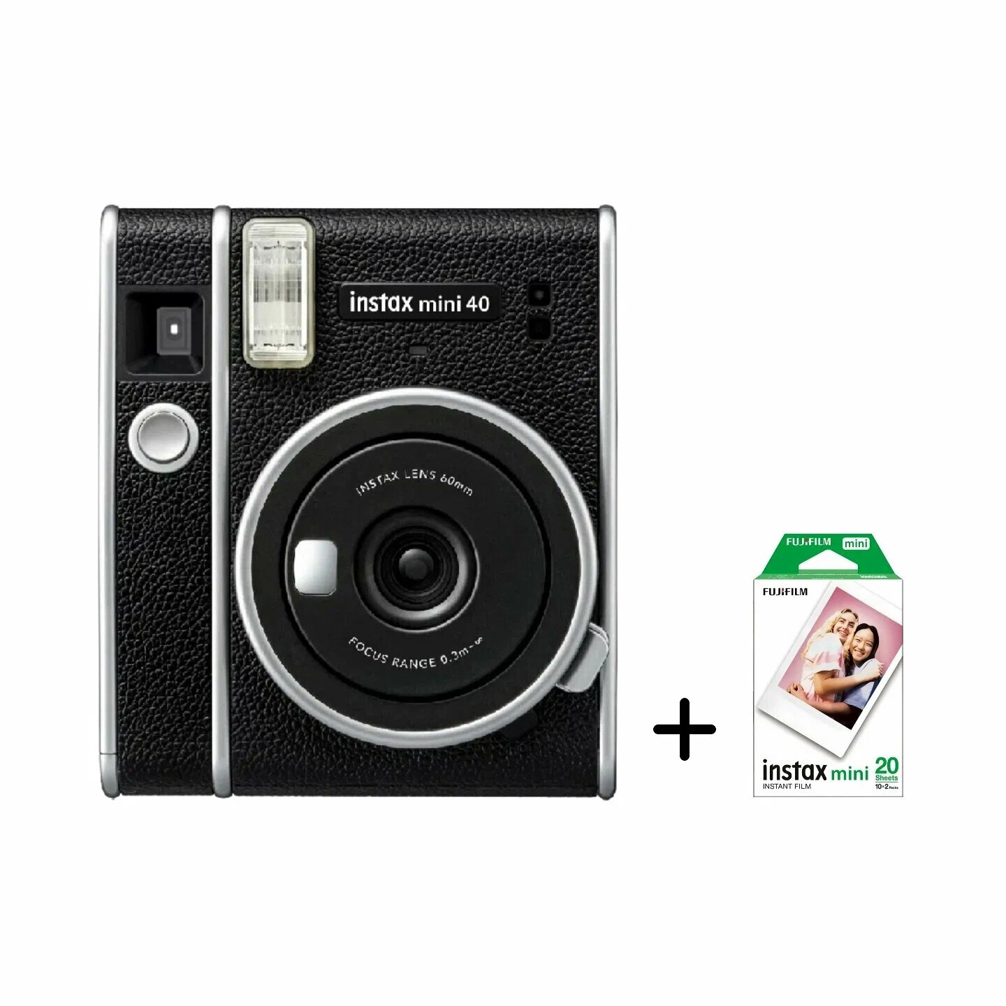Fujifilm Instax Mini 40 и 20 листов фотобумаги, Фотоаппарат моментальной печати Fujifilm Instax mini 40