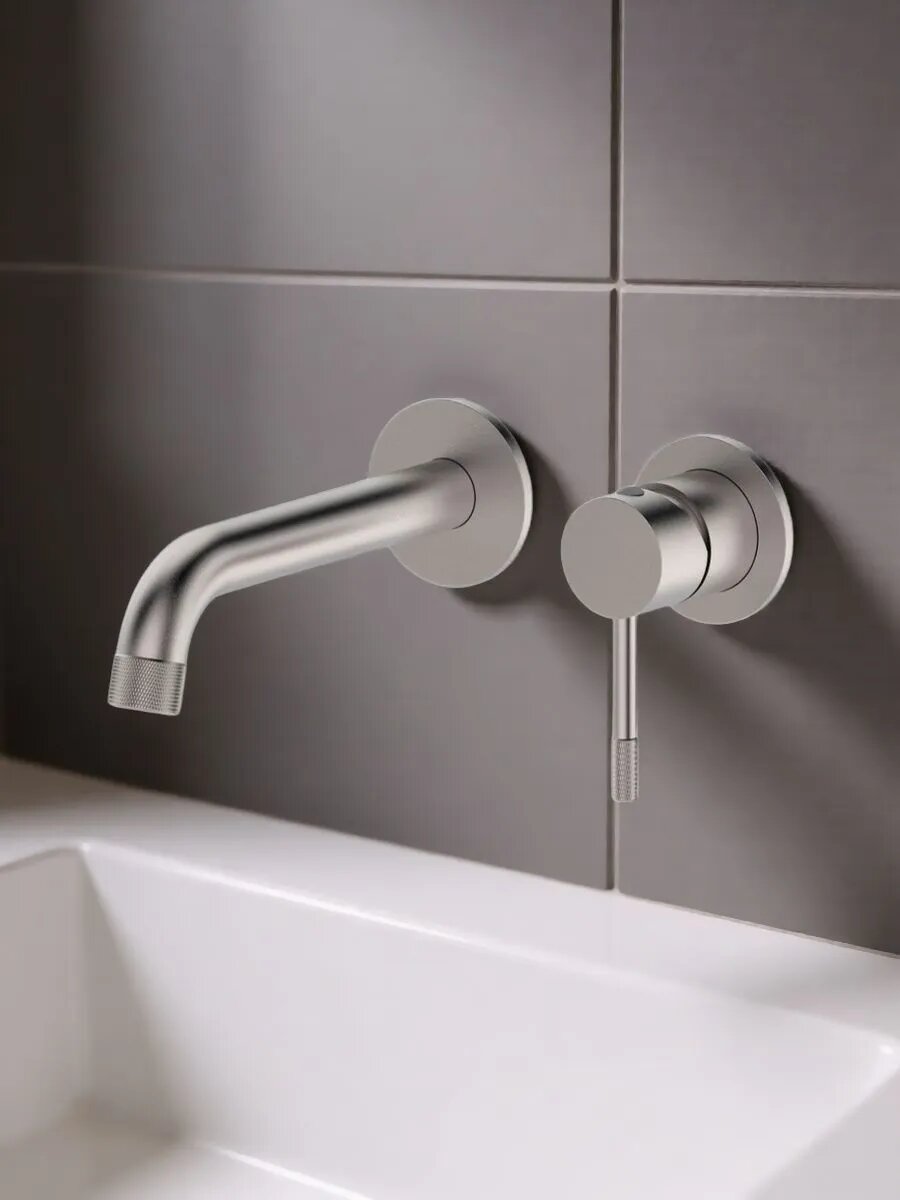 Встроенный смеситель для раковины из латуни от бренда Vieir V403513-N сатин