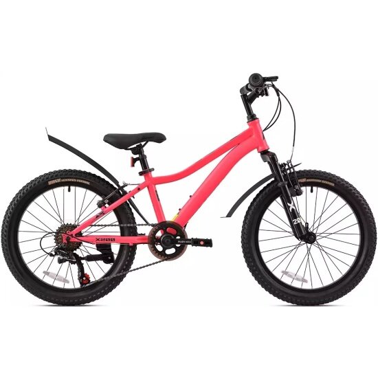 Подростковый велосипед Rush Hour 20" 6ск X 200 V-brake ST розовый рама 11" В