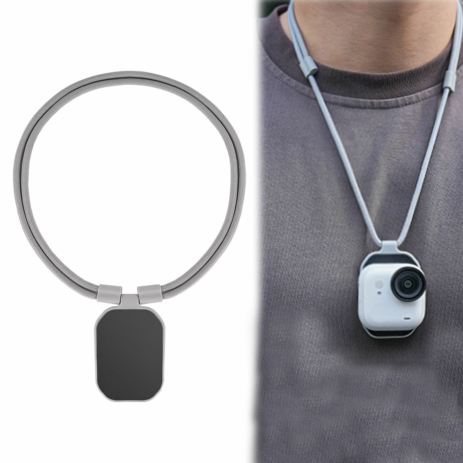 Магнитный шейный ремешок для экшн-камеры Insta360 Go Ultra и микрофона