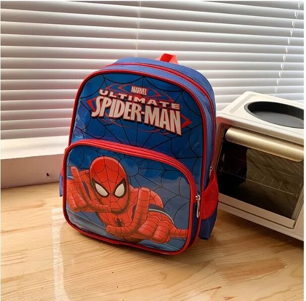 TrA-MiD Рюкзак детский школьный для мальчиков Ultimate Spider-Man синий красный текстиль 30x26x11см — фото 1