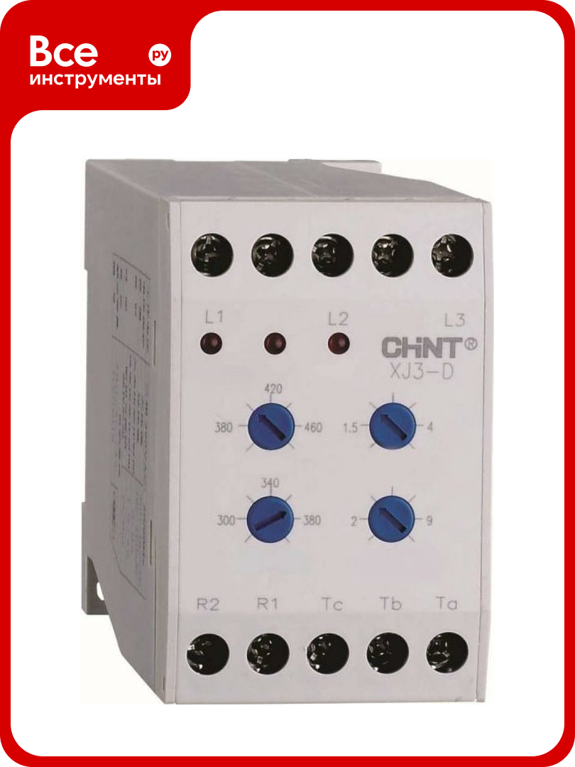 Реле контроля фаз CHINT XJ3-D AC 380В 284003