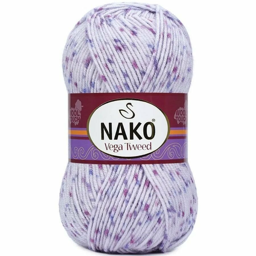 Пряжа Nako VEGA TWEED 32180 лавандовый (5 мотков)
