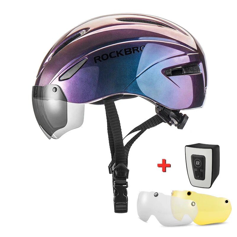 ROCKBROS Aero шлем сиреневый WT-018S-CB 2lens