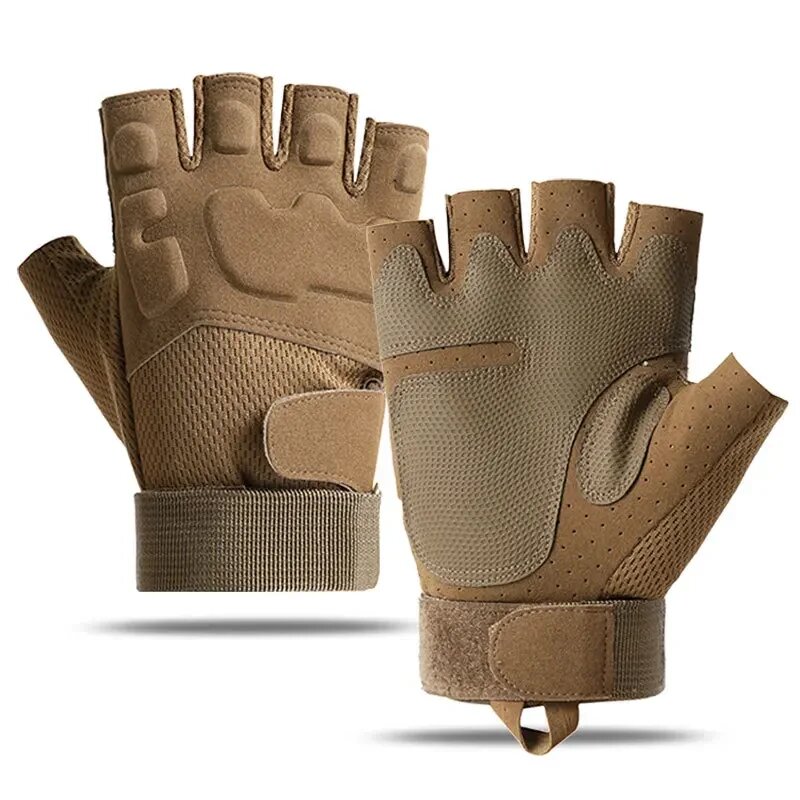 Тактические полупальцевые перчатки RacewoRK Origin XXL, цвет Simple half sand col